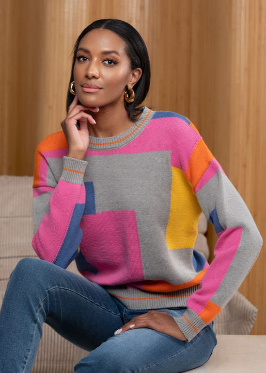 Imogen Colour block Jumper – Myla Clare